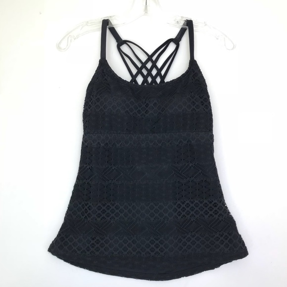 Swim | Crochet Strappy Tankini Top W Bust Enhancer | Poshmark